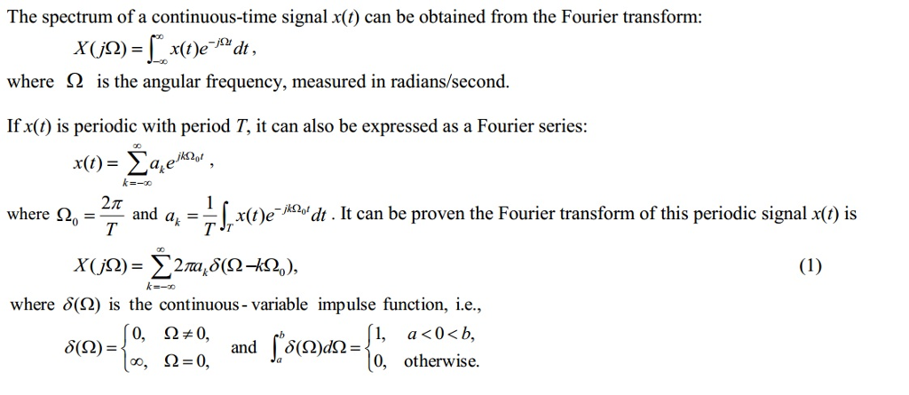 Solved Given below are some examples of continuous-time | Chegg.com