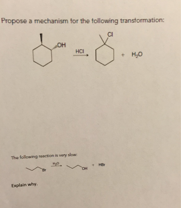 Solved Propose a mechanism for the following transformation: | Chegg.com