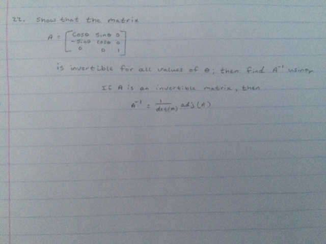 Solved Show that the matrix Is invertible for all values of | Chegg.com