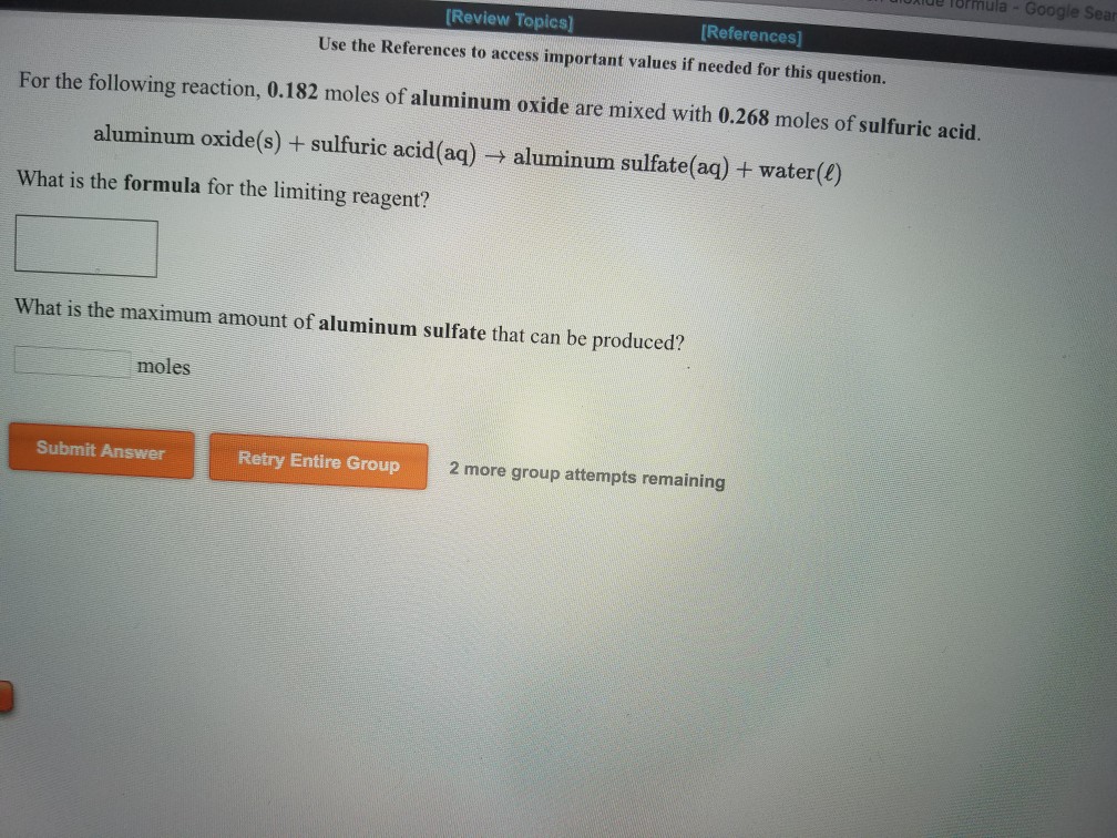 Solved Brmula-Google Sear Review Topics] References] Use the | Chegg.com