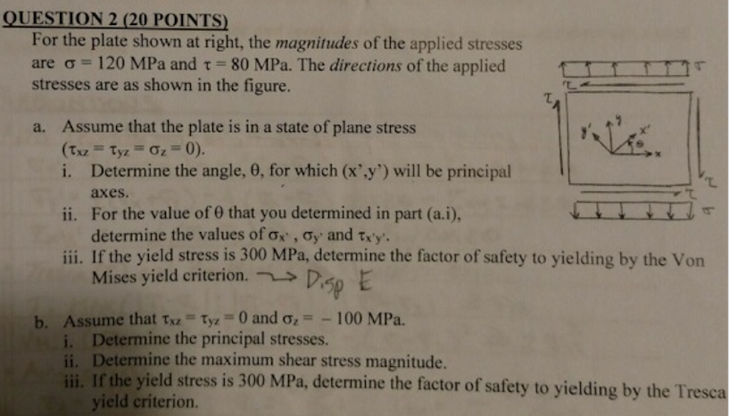 Solved For the plate shown, determine the angle and the | Chegg.com