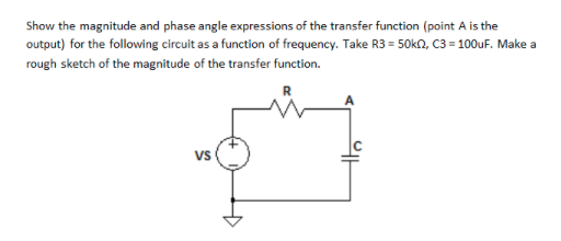 Solved Show the magnitude and phase angle expressions of the | Chegg.com