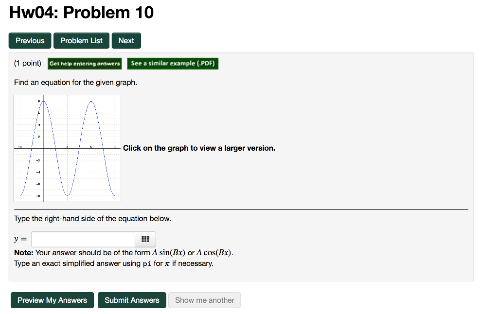 Solved Hw04: Problem 10 Previous Problem List Next (1 p oint | Chegg.com