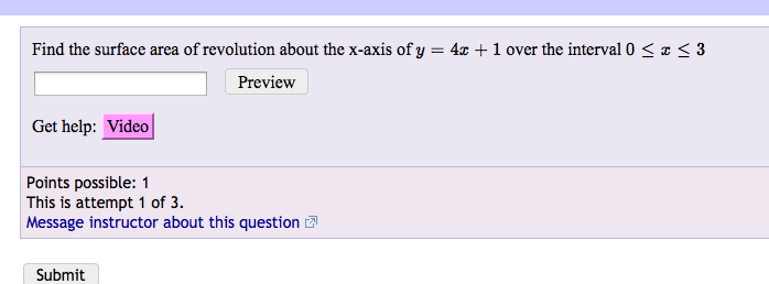 Solved Find the surface area of revolution about the x-axis | Chegg.com