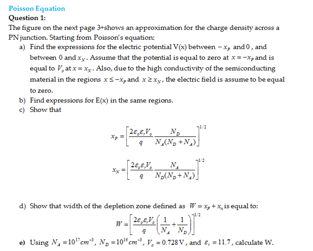 Solved Poisson Equation Question 1 The Figure On The Next 9528