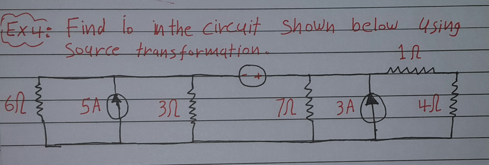 Solved Find I 0 In The Circuit Shown Below Using Source