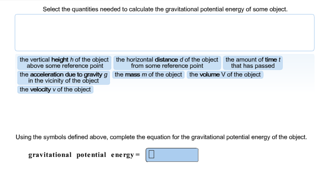 Solved Select the quantities needed to calculate the | Chegg.com
