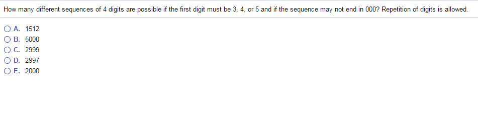 Solved How many different sequences of 4 digits are possible | Chegg.com