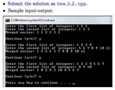 Solved Implement a function vector?înt> merge (vector??ne> | Chegg.com