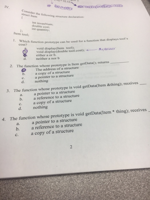 Solved Consider The Following Structure Declaration Struct