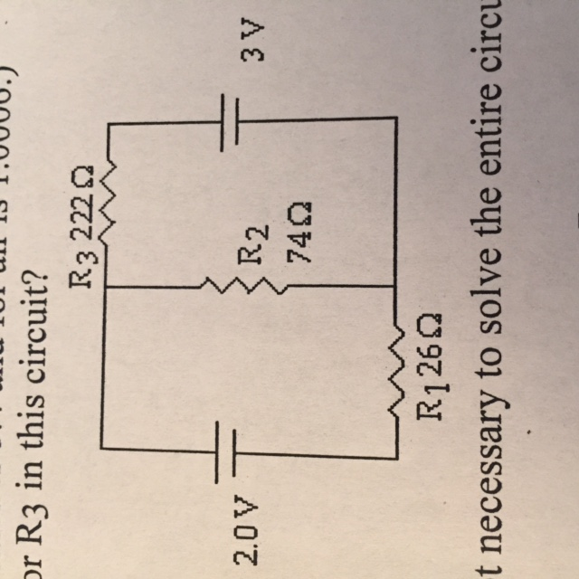 Solved UA LL IIUUUU. ) Dr R3 in this circuit? R2 2220 2.OV | Chegg.com