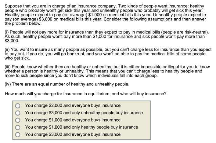 Solved Suppose that you are in charge of an insurance | Chegg.com