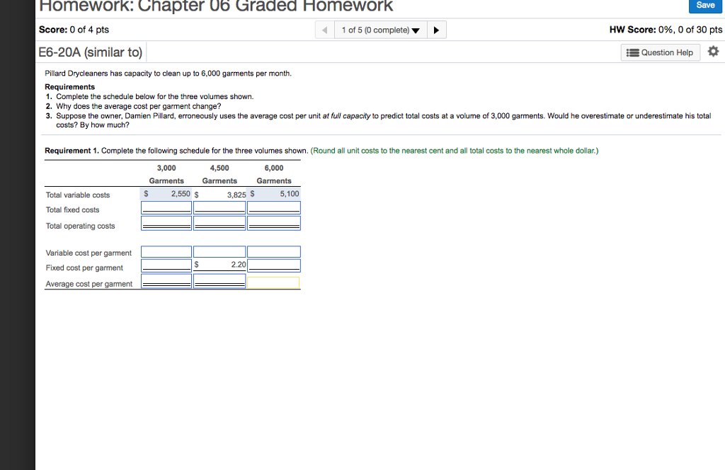 Solved Homework: Chapter 06 Graded Homework Score: 0 of 4 | Chegg.com