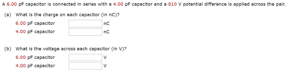 Solved A 6.00 pF capacitor is connected in series with a | Chegg.com