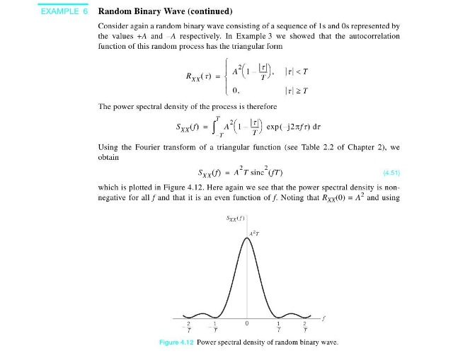 Solved 4.6 A binary wave consists of a ran dom sequence of | Chegg.com