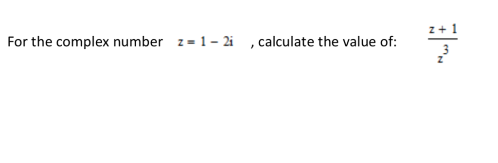 Solved For the complex number z-1- 2i , calculate the value | Chegg.com
