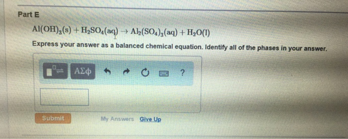 Solved Al(OH)3(s) + H2SO4(aq) Al2(SO4)3(aq) + H2O(l) | Chegg.com