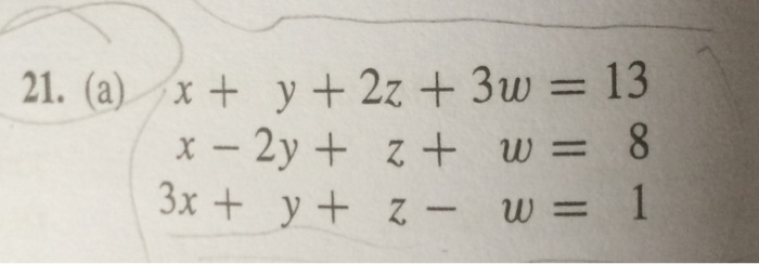 Solved find all solutions to the given linear system. using | Chegg.com