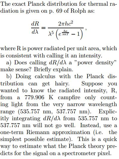 The exact Planck distribution for thermal radiation | Chegg.com