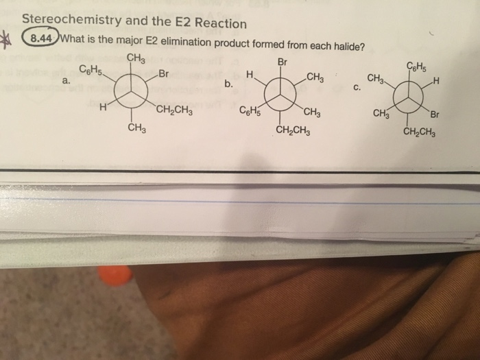 Solved Stereochemistry and the E2 Reaction What's the major | Chegg.com