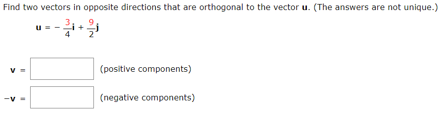Solved Find two vectors in opposite directions that are | Chegg.com