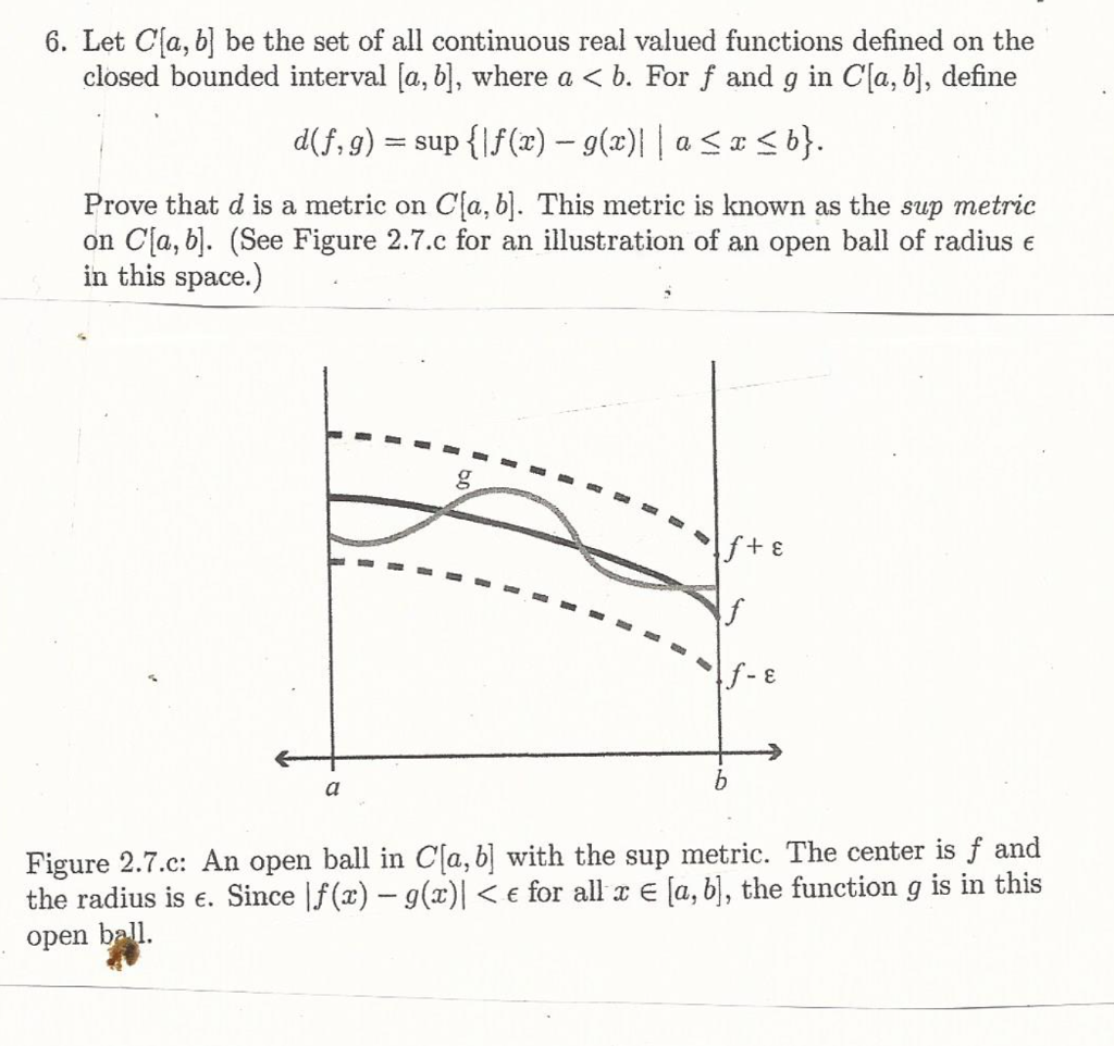 Solved 6 Let Cla B] Be The Set Of All Continuous Real