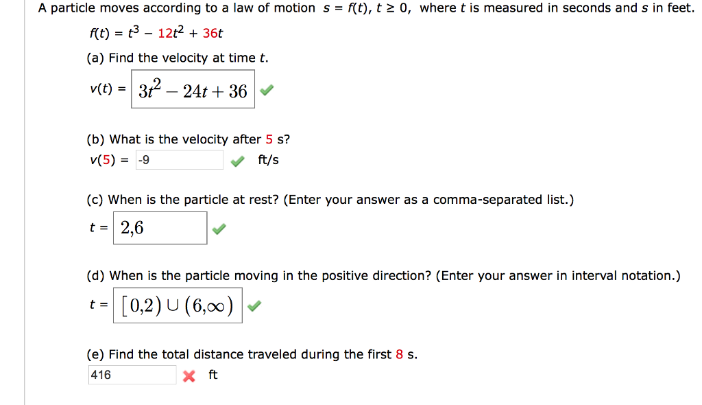 Solved A particle moves according to a law of motion s = | Chegg.com