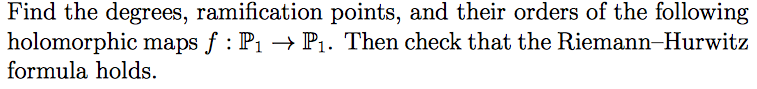 Solved (a) f(z) = z^3 - 3z Find the degrees, ramification | Chegg.com