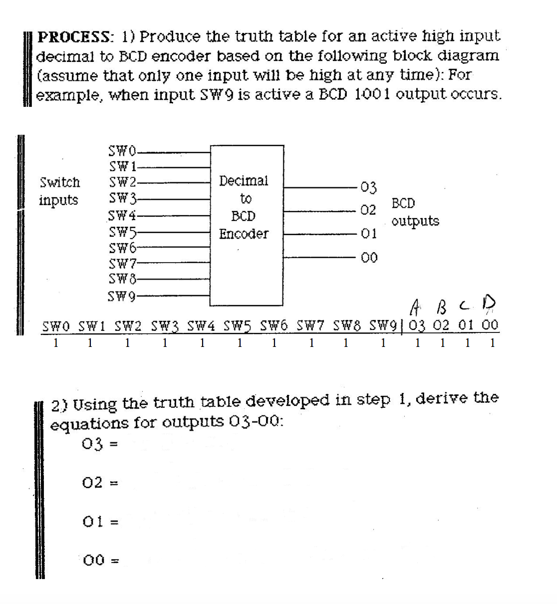 Solved Produce the truth table for an active high input | Chegg.com