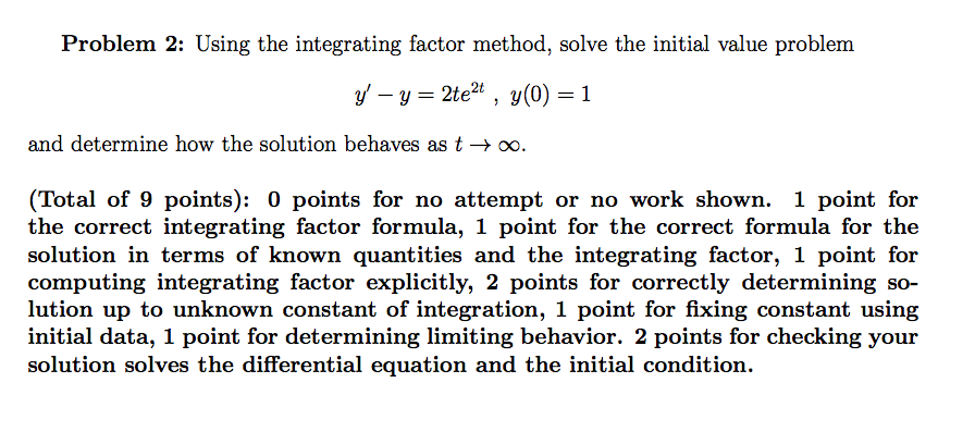 Solved Using the integrating factor method, solve the | Chegg.com