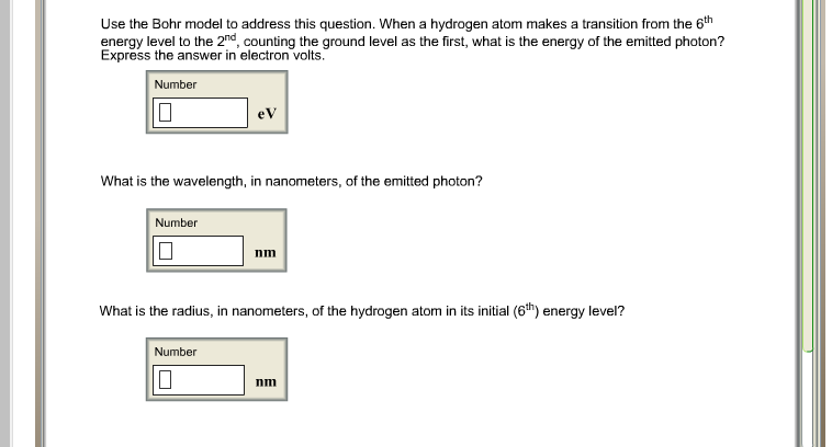 Solved Use the Bohr model to address this question. When a | Chegg.com