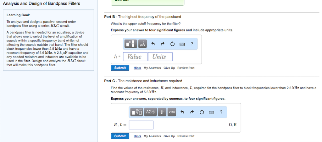 Solved To analyze and design a passive, second-order | Chegg.com