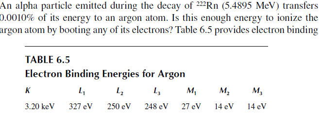 Solved An alpha particle emitted during the decay of^222Rn | Chegg.com