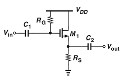 Common Drain / Source follower amplifier Mosfetr 1. | Chegg.com