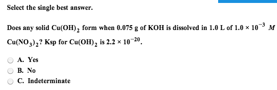 Solved Select the single best answer. Does any solid | Chegg.com