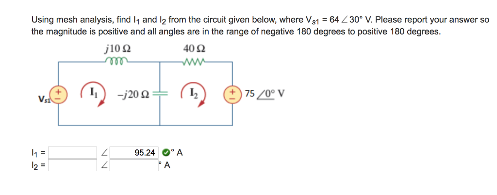 Solved Using mesh analysis, find l1 and l2 from the circuit | Chegg.com