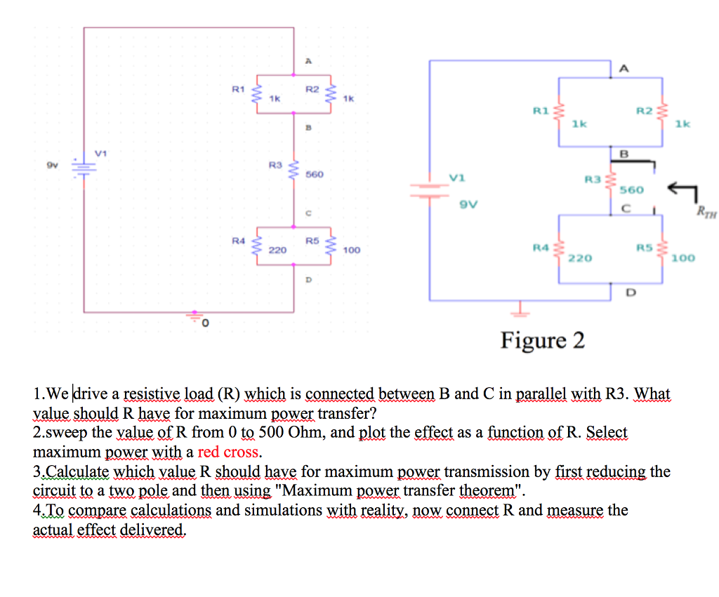 Solved R1 R2 1K 1 k R1 R2 1k 1k V1 R3 560 Vi R3 560 CI TH R4 | Chegg.com