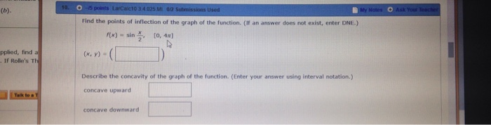 Solved Find the points of inflection of the graph of the | Chegg.com