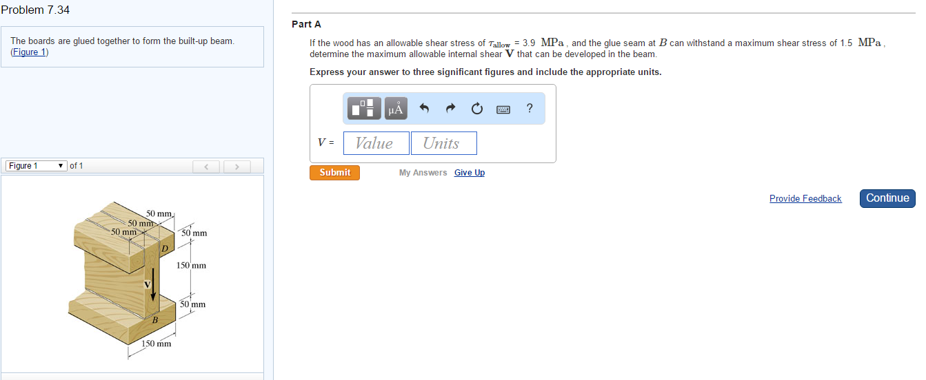 Solved The boards are glued together to form the built-up | Chegg.com