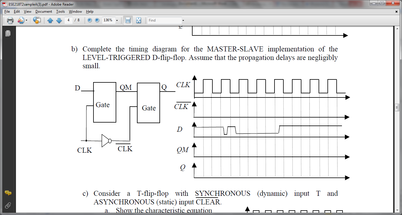 Draw the gate-level circuit diagram for the SR-latch | Chegg.com