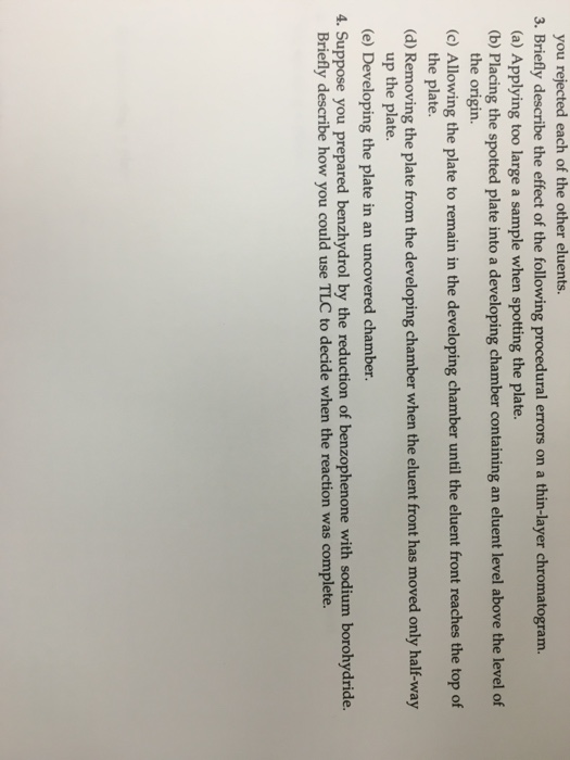 Solved Briefly describe the effect of the following | Chegg.com