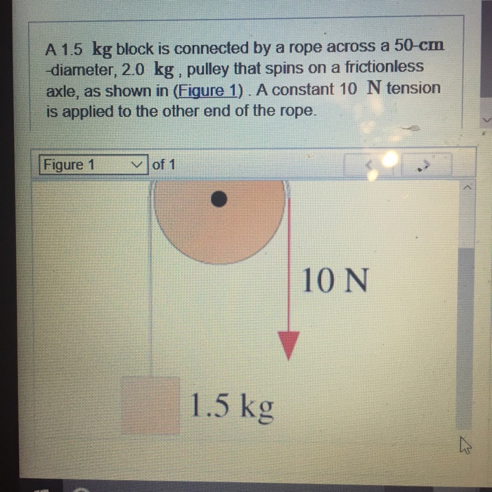 Solved Starting from rest, how long does it take the block | Chegg.com