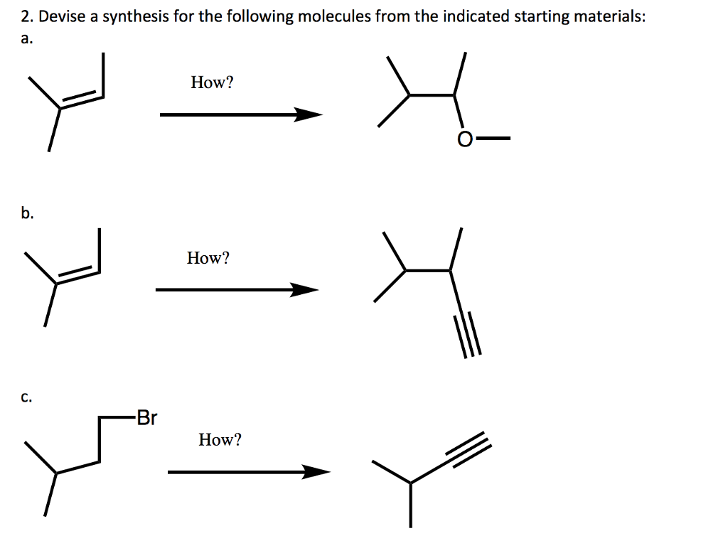 Solved 2. Devise a synthesis for the following molecules | Chegg.com