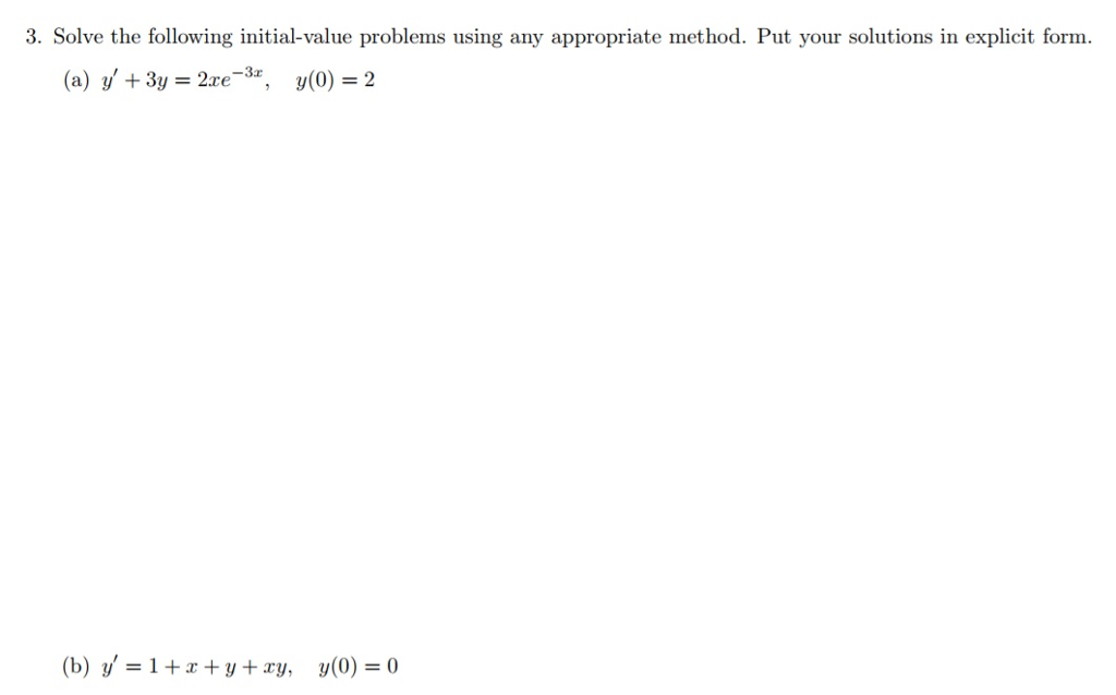 Solved solve the diff eq, let me know which method used for | Chegg.com
