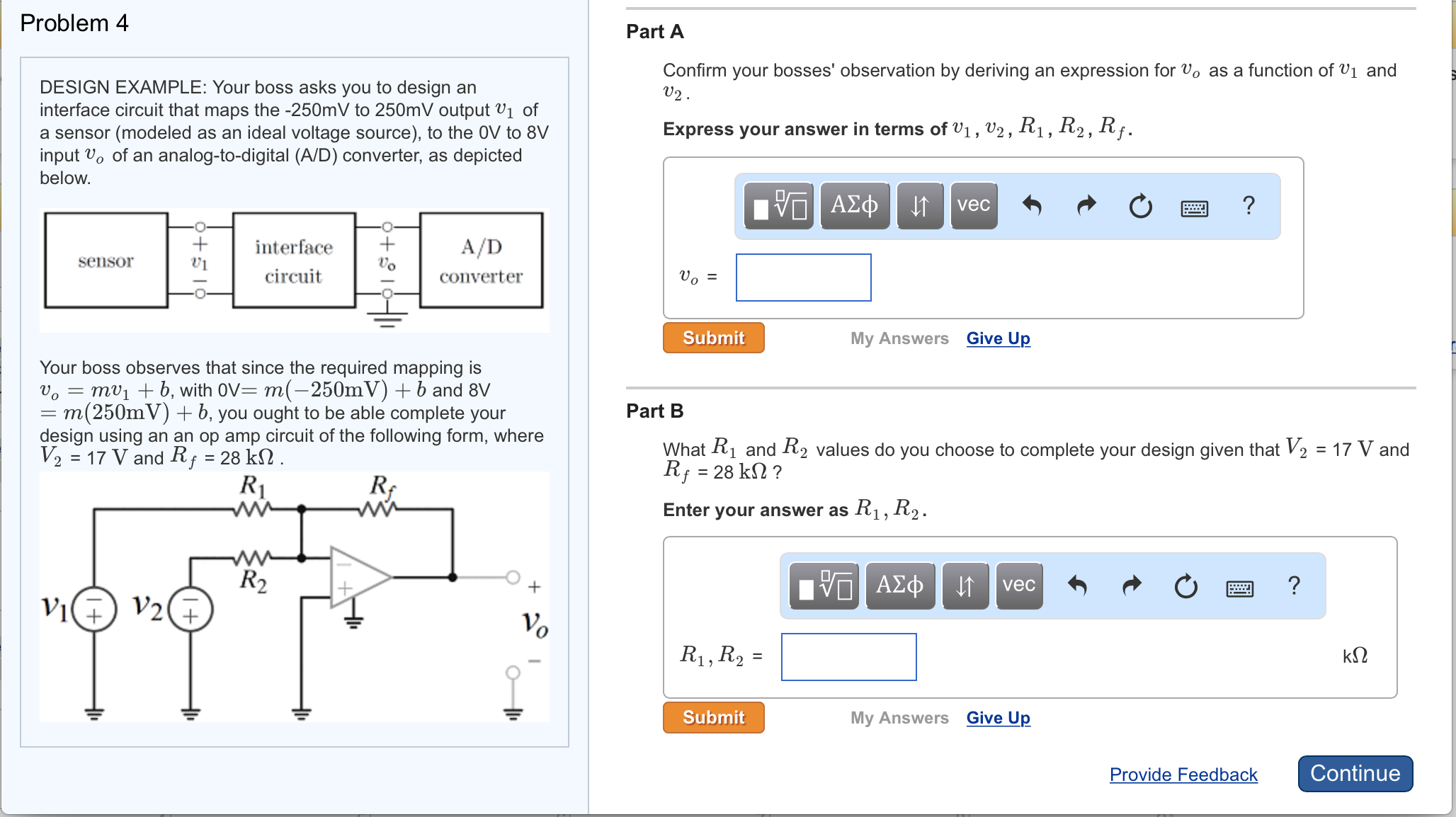 Solved Your boss asks you to design an interface circuit | Chegg.com