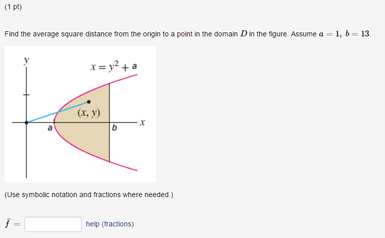 Solved Find the average square distance from the origin to a | Chegg.com