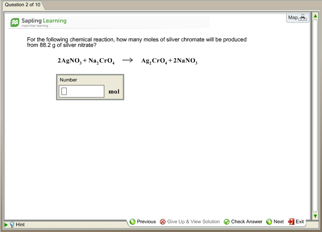 Solved For the following chemical reaction, how many moles | Chegg.com
