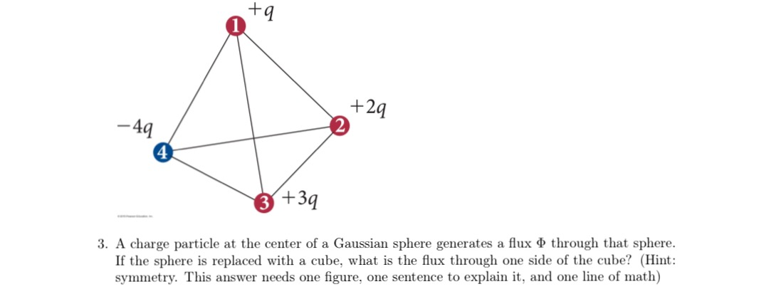 Solved A charge particle at the center of a Gaussian | Chegg.com