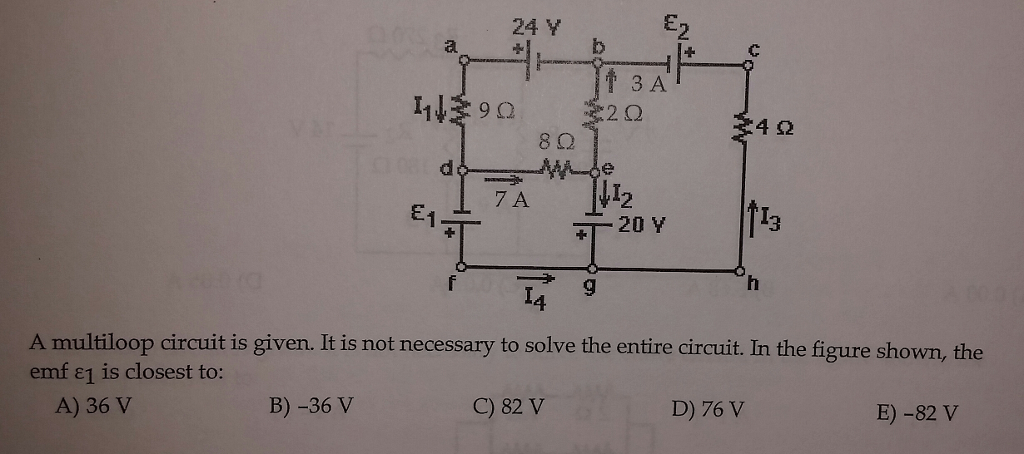 Solved A multiloop circuit is given. It is not necessary | Chegg.com