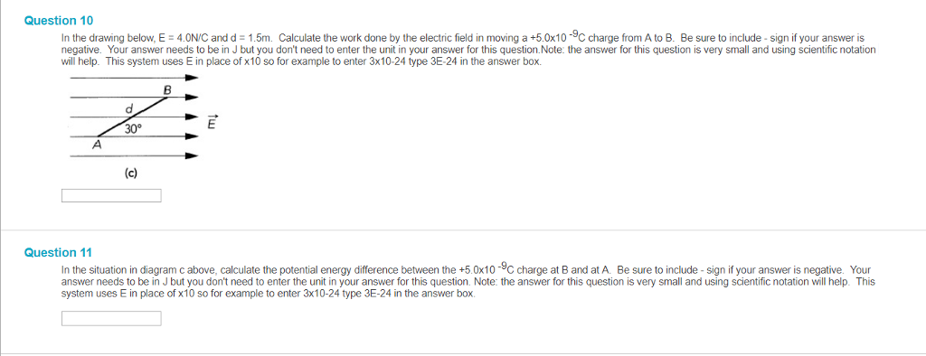 Solved Question 10 n the drawing below, E-4.0N/C and d 1.5m. | Chegg.com